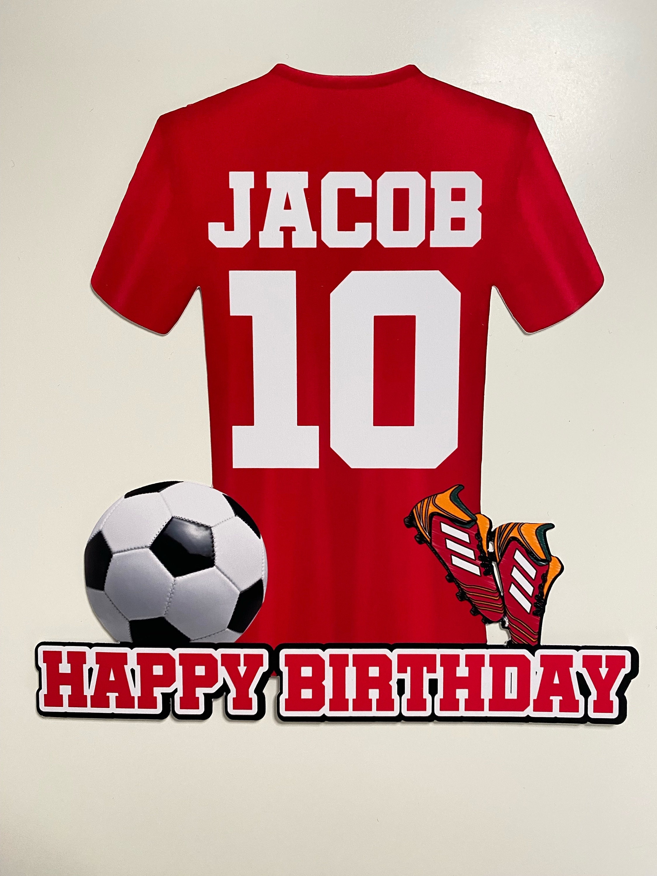 Personalised Football Cake Topper, Liverpool Football Cake Topper, Man ...