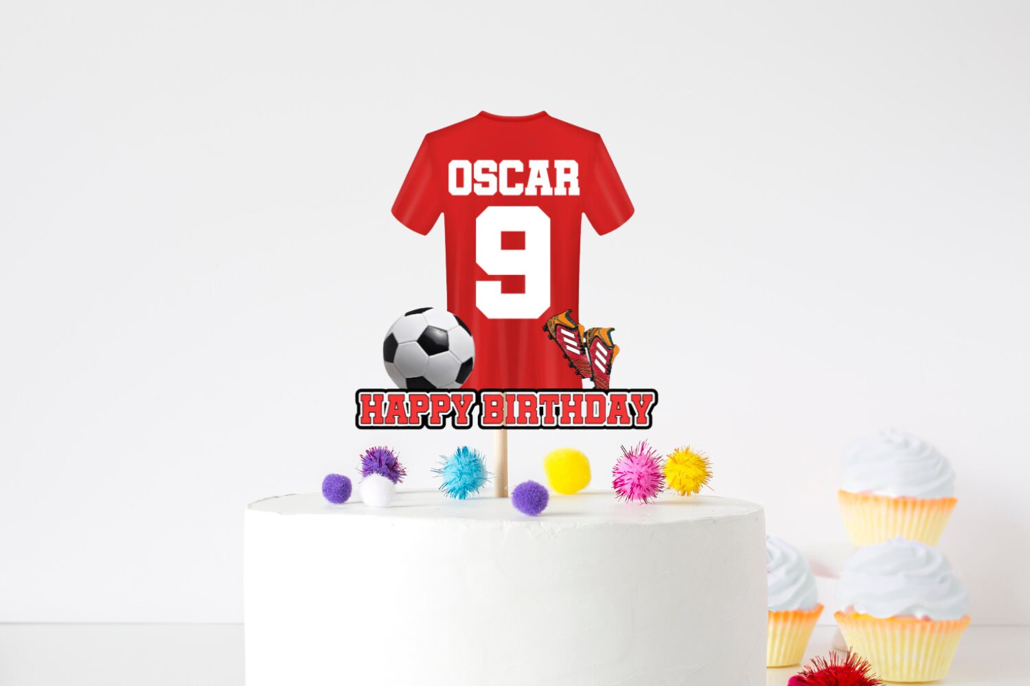 Personalised Football Cake Topper, Liverpool Football Cake Topper, Man ...
