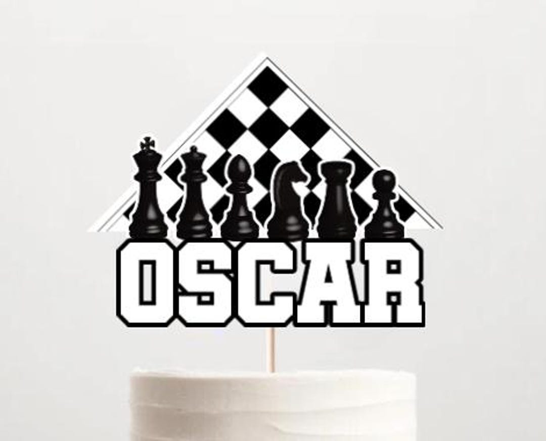 Chess Themed Cake Topper Personalised Chess Cake Topper Custom Chess ...