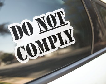Not Comply Sticker - Etsy