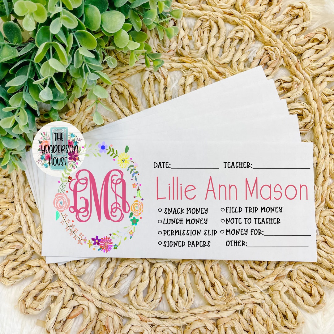 Back to School Envelopes | School Stationary | Personalized Envelopes ...