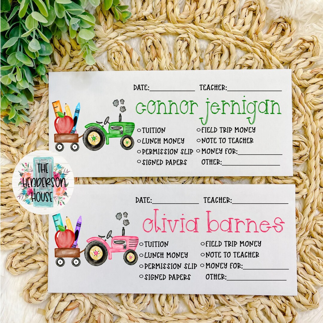 Back to School Envelopes | School Stationary | Personalized Envelopes ...