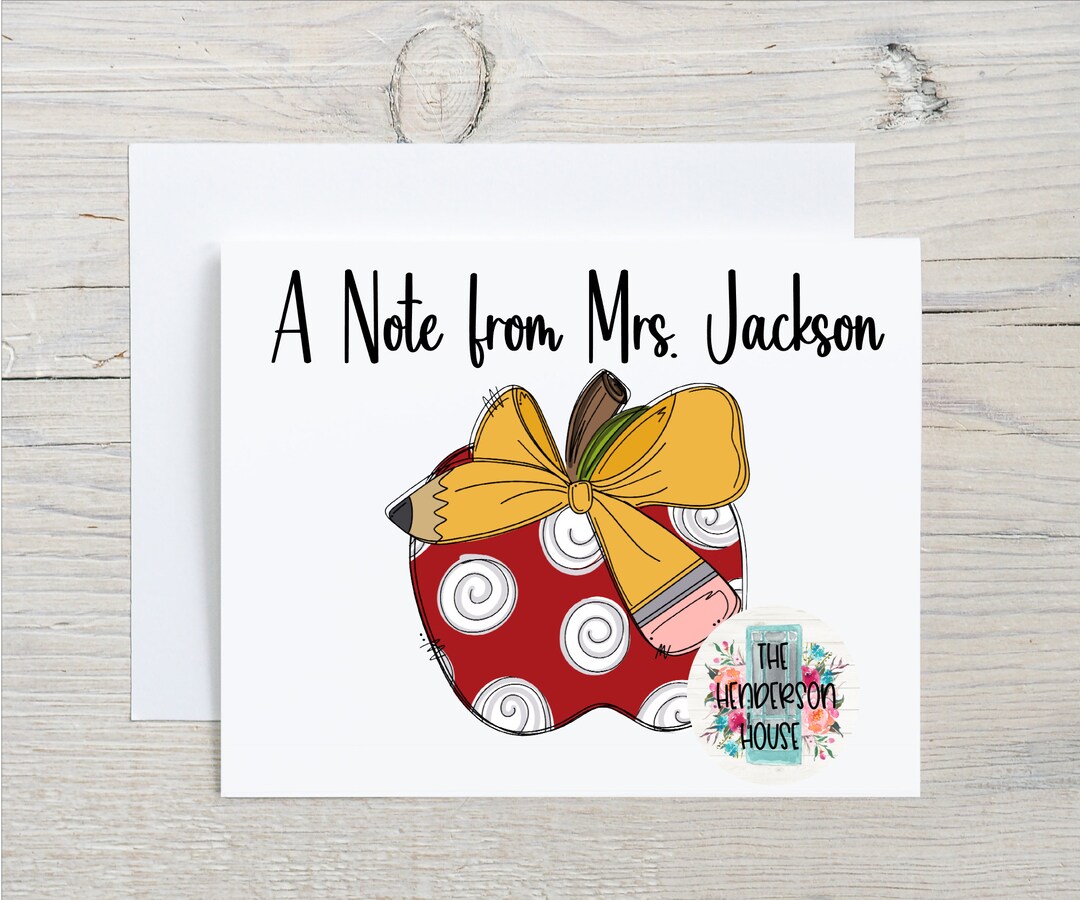 Note Cards | Teacher Appreciation | Personalized Stationary Cards ...
