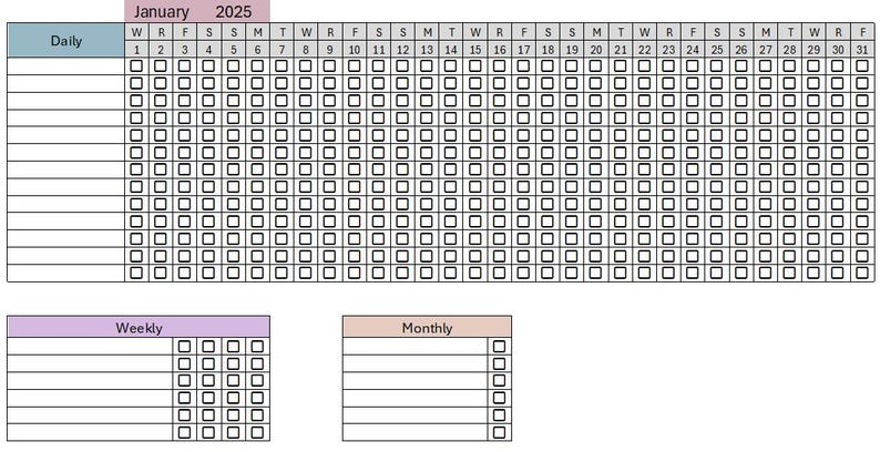Accountability Checklist Spreadsheet - Etsy