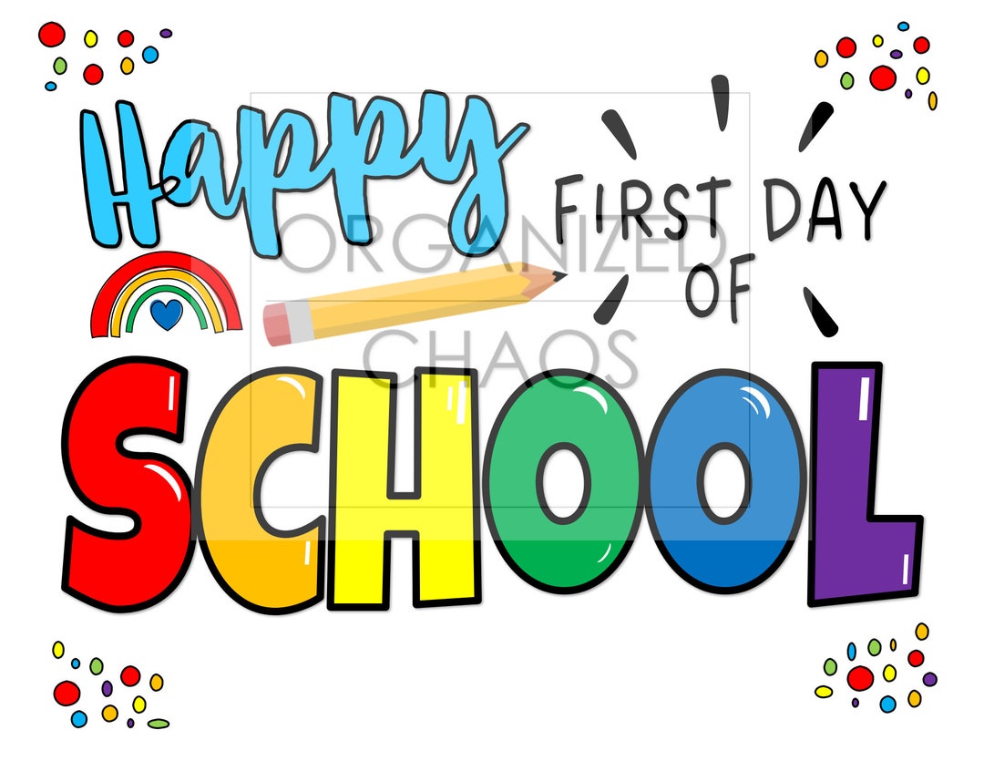 Happy 1st Day of School Banner - Etsy