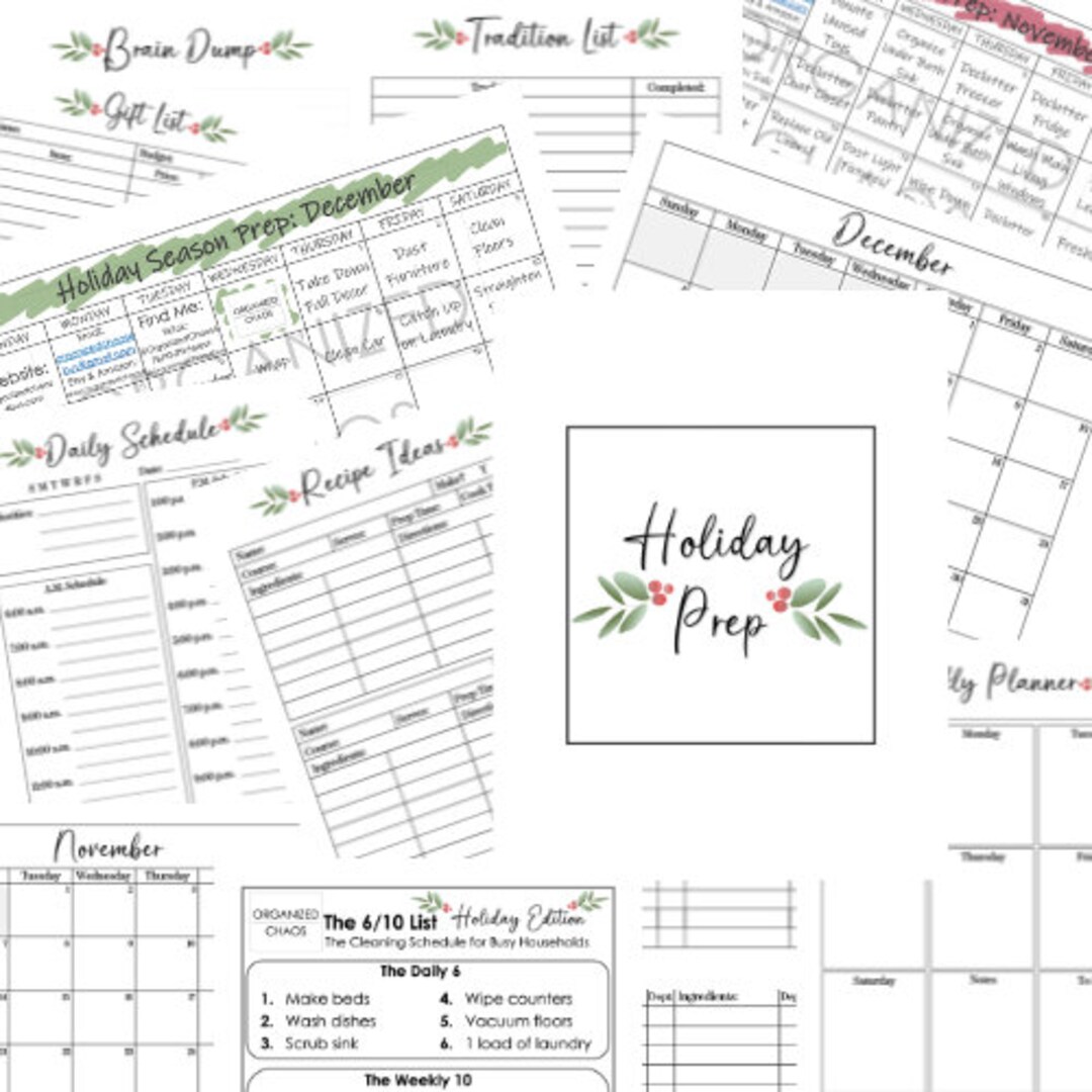 2023 Holiday Prep Packet - Christmas, Thanksgiving, Gifts - Etsy