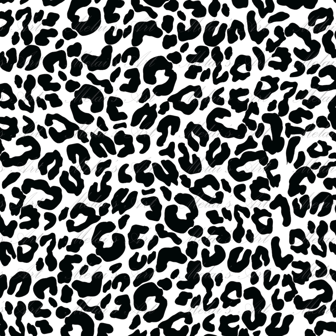 Black Transparent Leopard Print Background, Instant Digital Download ...