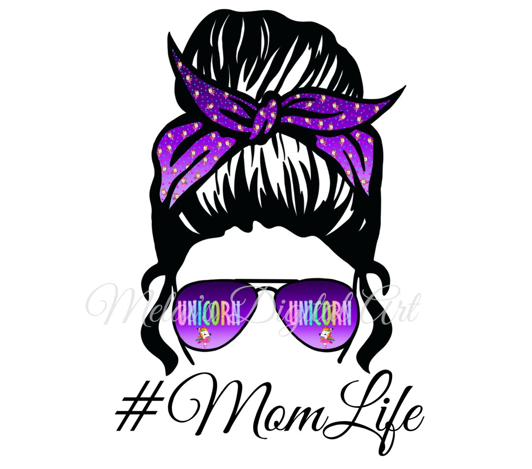 Purple Unicorn Mom Life, Shirt Decal, Tumbler Decal, Transparent PNG ...