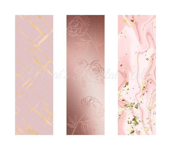 Rose Gold Pen Wrap Decals Digital Download PNG File | Etsy