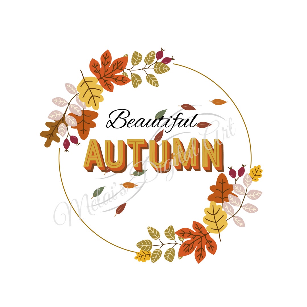 Beautiful Autumn Simple Shirt Decal, Fall Tumbler Decal, Transparent ...