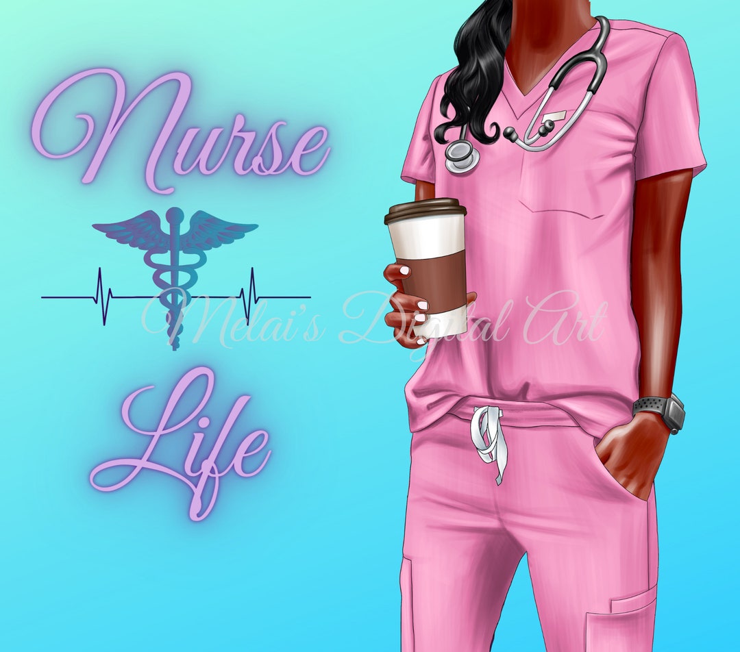 Nurse Life, Turquoise and Purple, Pink Scrubs 20oz Straight Skinny ...