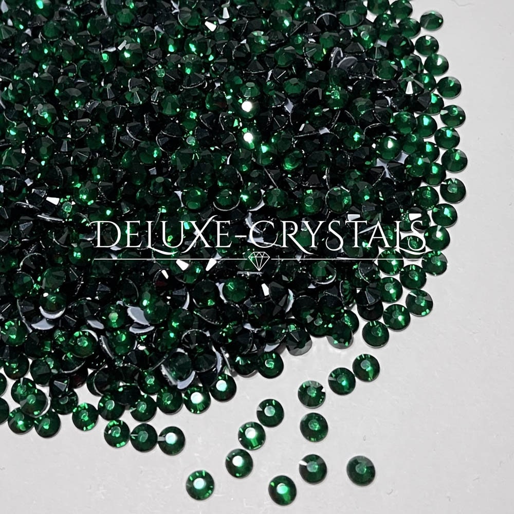 1440 Emerald Green Hotfix Rhinestones - 5mm SS20 - Dark Green Crystals ...