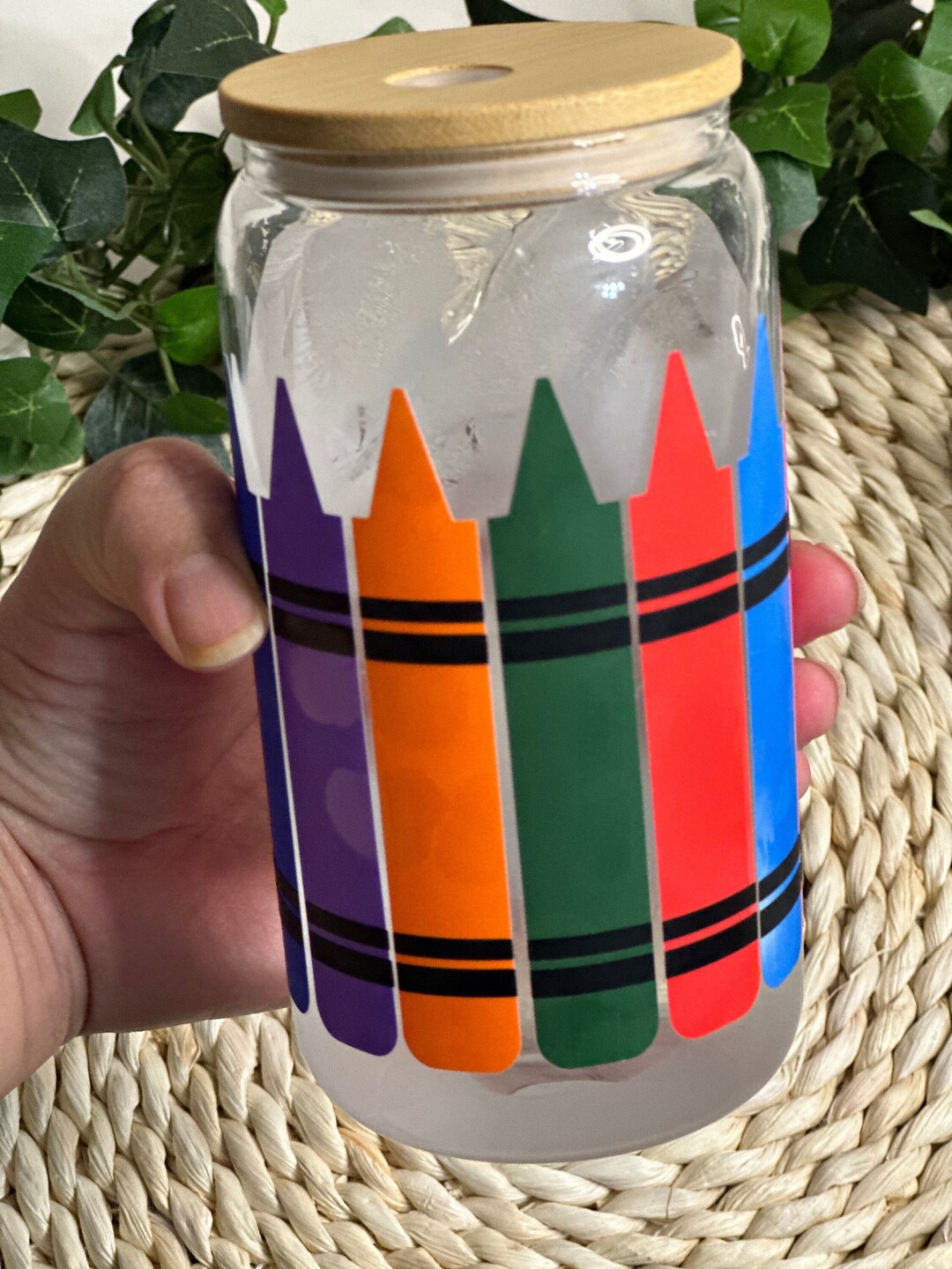 Color Changing Crayon Glass, Teacher Glass Cup, Crayon Beer Can Glass ...