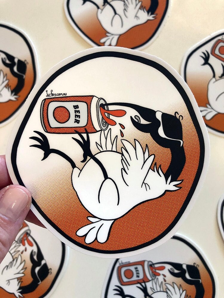 Bin Chicken "sunset Beers" Ibis Vinyl Car Sticker Decal Funny Joke ...