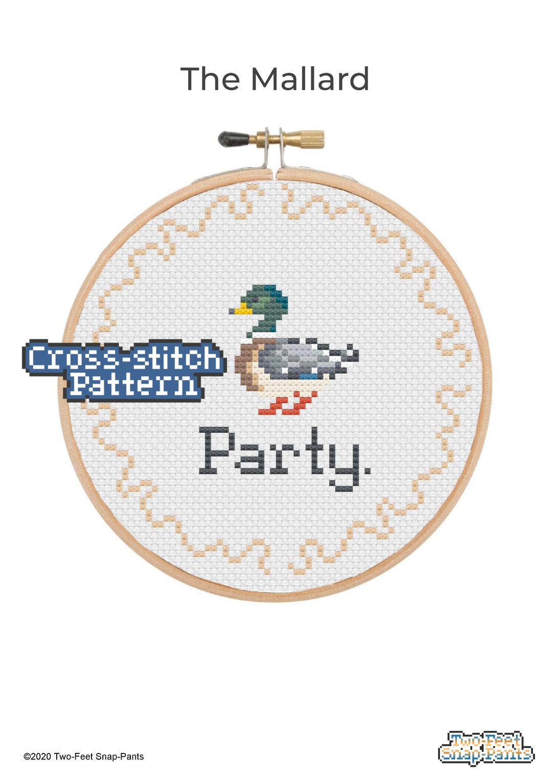 The Mallard - A Counted Cross Stitch Pattern Download of a Duck. 4.7in ...