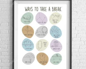 Take a Break Poster - Etsy