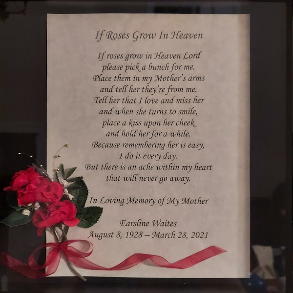 Roses Grow in Heaven - Etsy