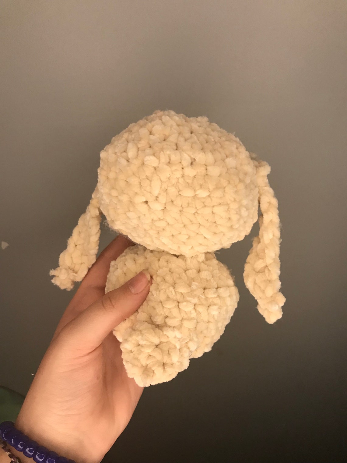 Cream Colored Crochet Bunny - Etsy
