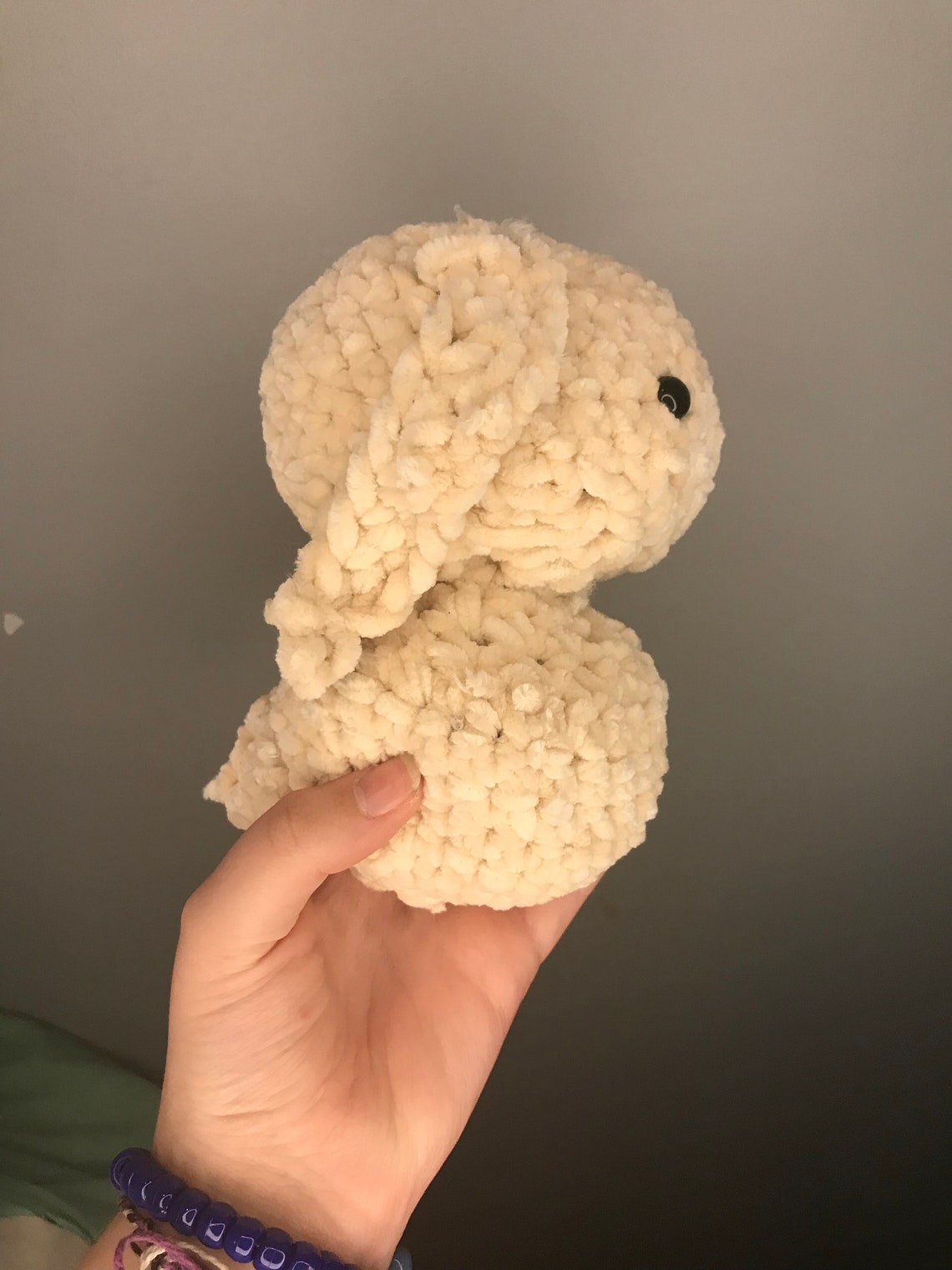 Cream Colored Crochet Bunny - Etsy