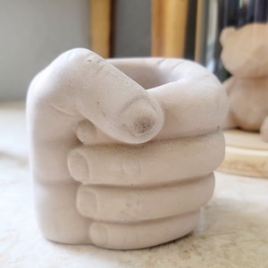 Cement Hand Planter | Concrete Hand Pot | Hand-shaped Planter | Unique ...