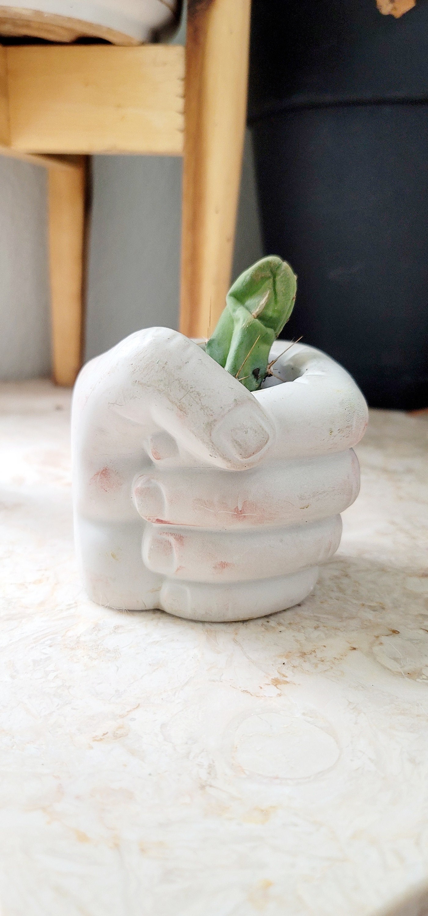Cement Hand Planter | Concrete Hand Pot | Hand-shaped Planter | Unique ...