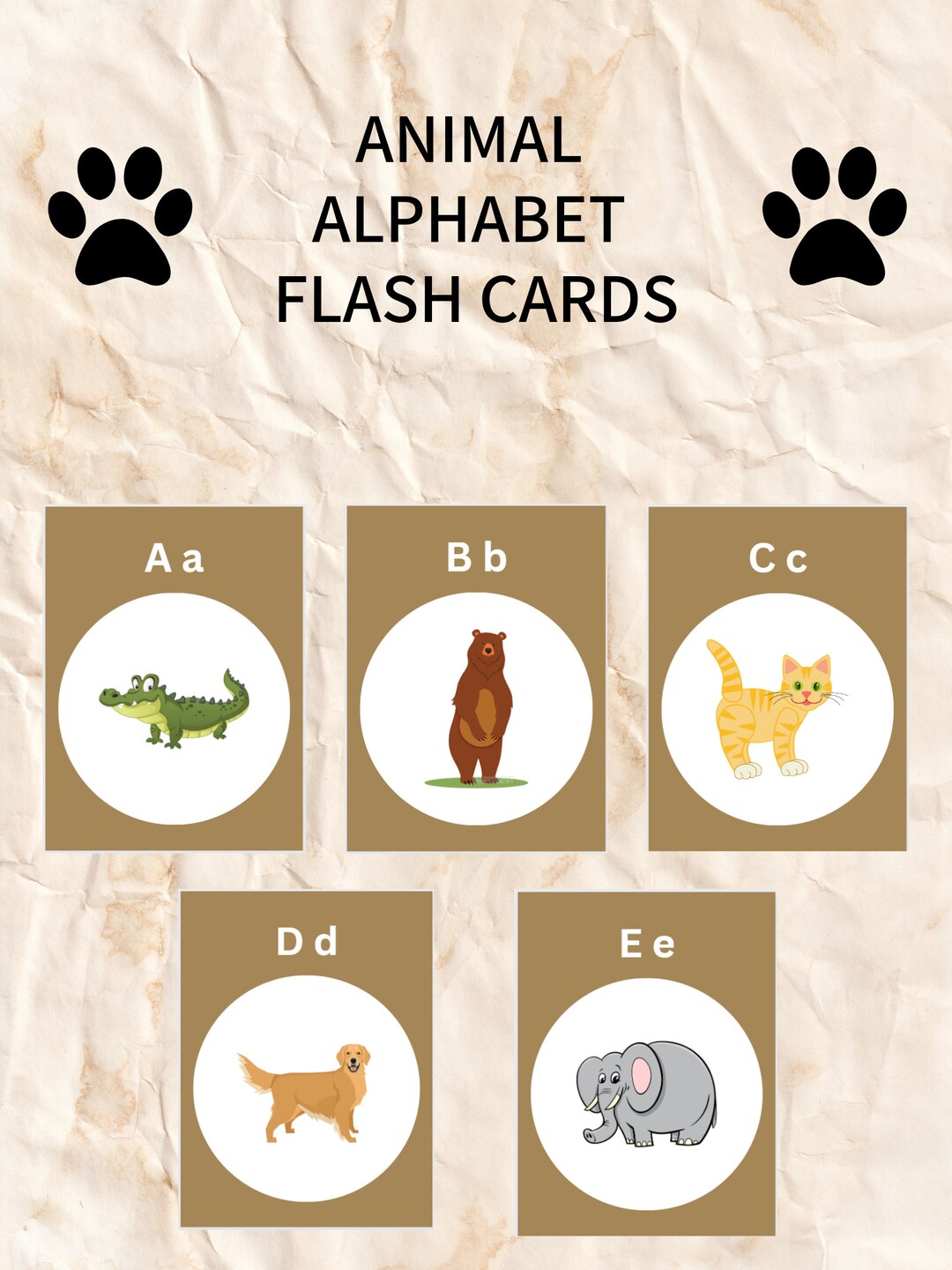 Tarjetas didácticas del alfabeto de animales Recursos para el aula ...