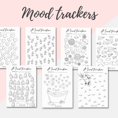 Digital Mood Tracker for Bullet Journal Set of 3 Printable - Etsy