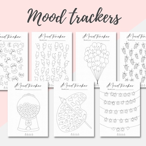 Digital Mood Tracker for Bullet Journal Set of 3 Printable - Etsy