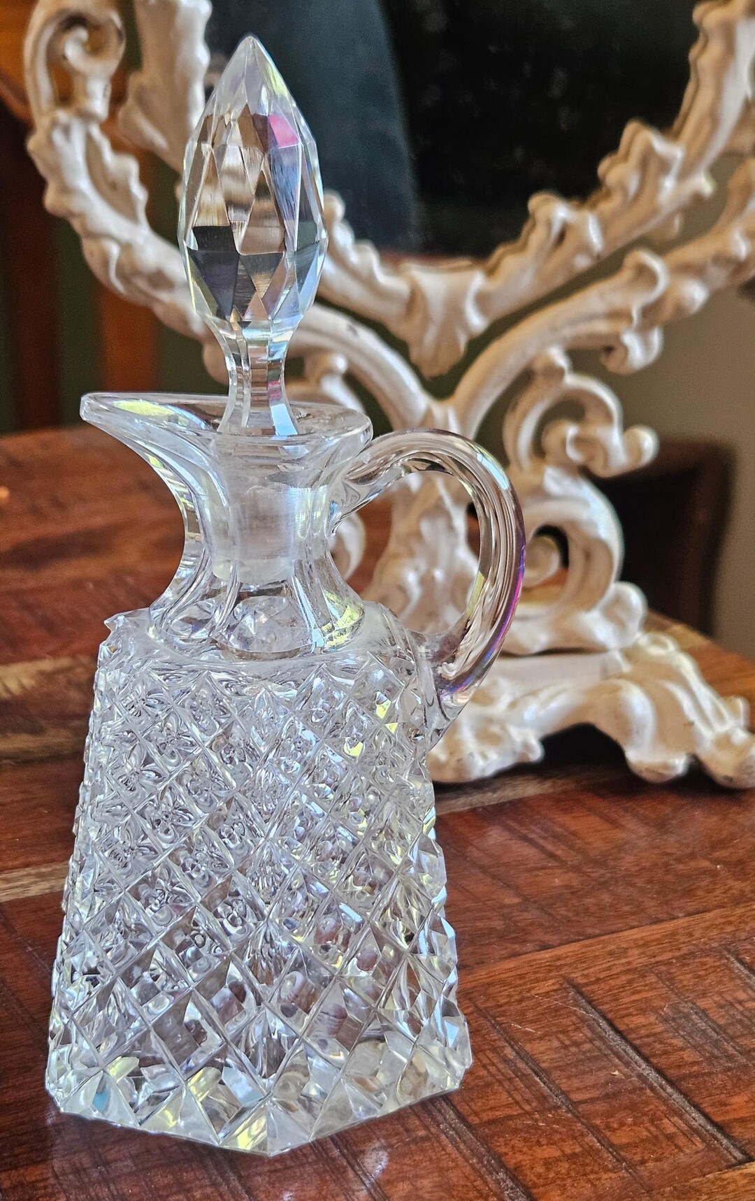 Vintage Glass Decanter | Ritual Bottle, Moon Water Vessel, or Crystal ...