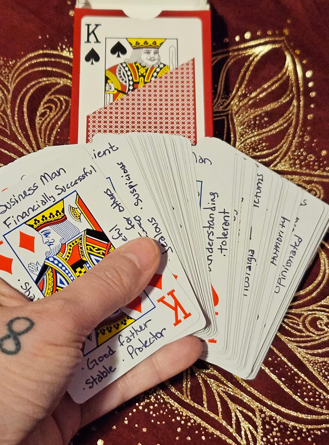 Handwritten Cartomancy Learner Deck for Intuitive Readings With Guides ...