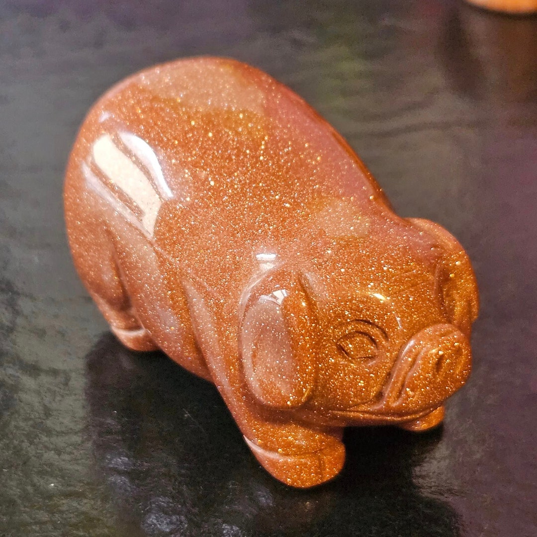 Sanstone Solid Pig Carved Enchanted for Financial Abundance - Etsy