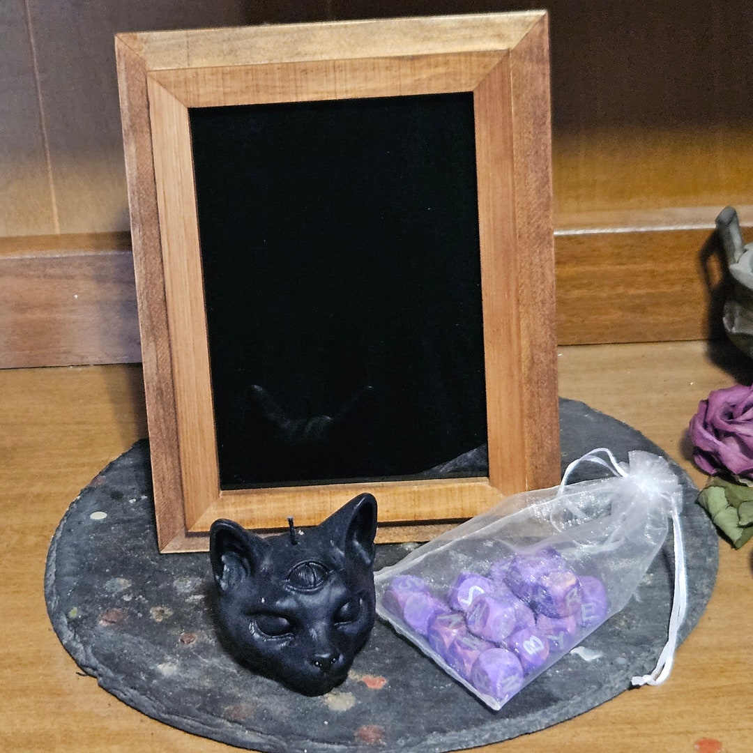 Black Scry Mirror Box Divination Tool for Witchcraft, Spirit ...