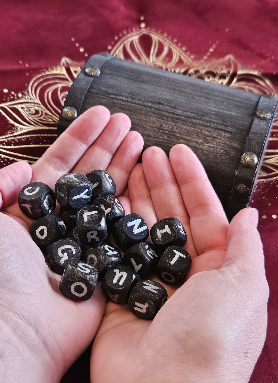 Spirit Dice – Wooden Dice Set for Spiritual Messages, Divination, or ...