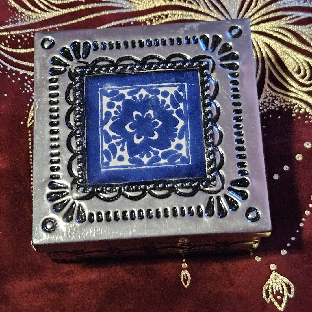Enchanted Vintage Metal Keepsake Box – Magickal Storage for Ritual ...