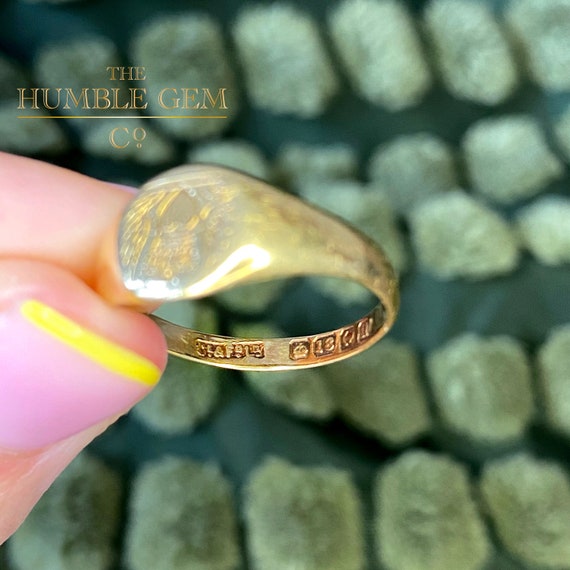 Antique Claddagh signet ring 18ct yellow gold - Gem