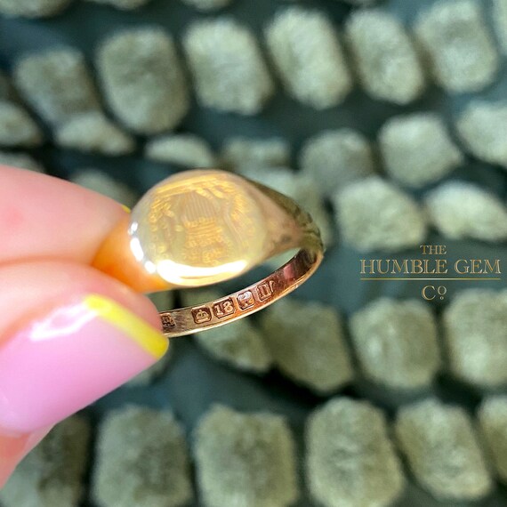 Antique Claddagh signet ring 18ct yellow gold - Gem