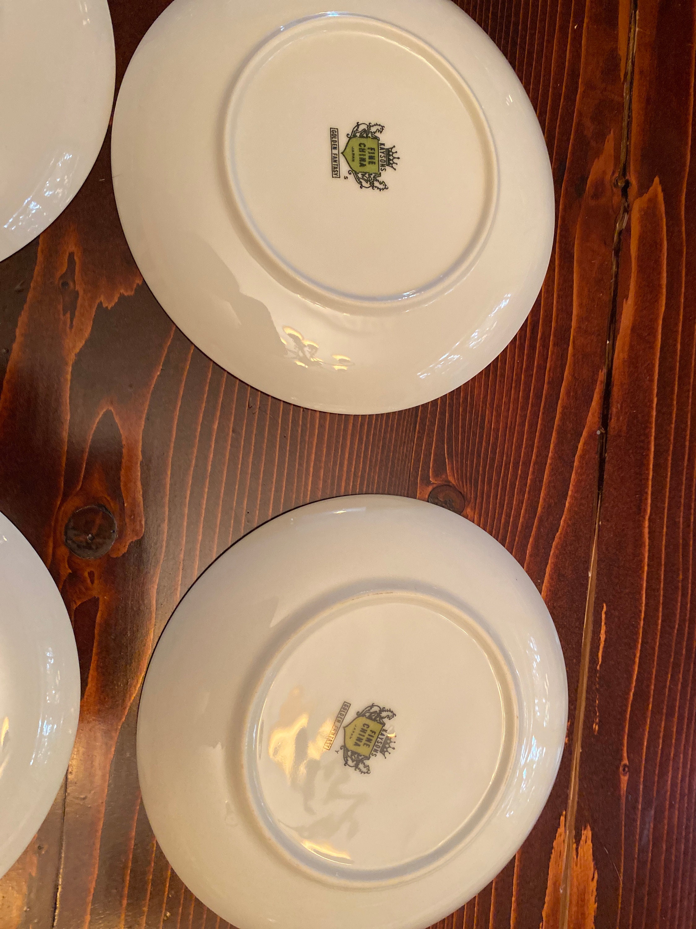 Kayson Golden Fantasy Fine China Set of 4 Dessert Plates - Etsy