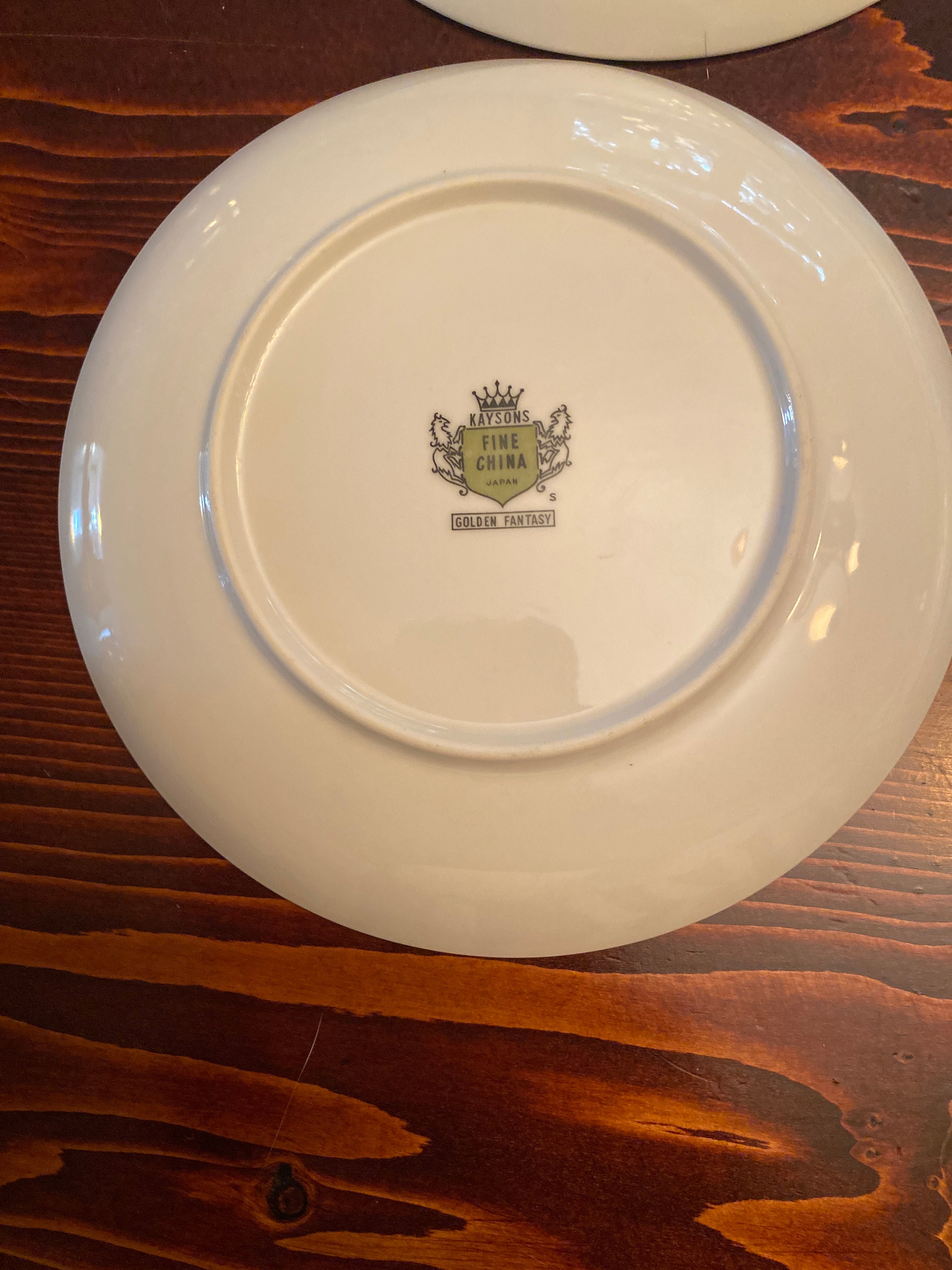 Kayson Golden Fantasy Fine China Set of 4 Dessert Plates - Etsy