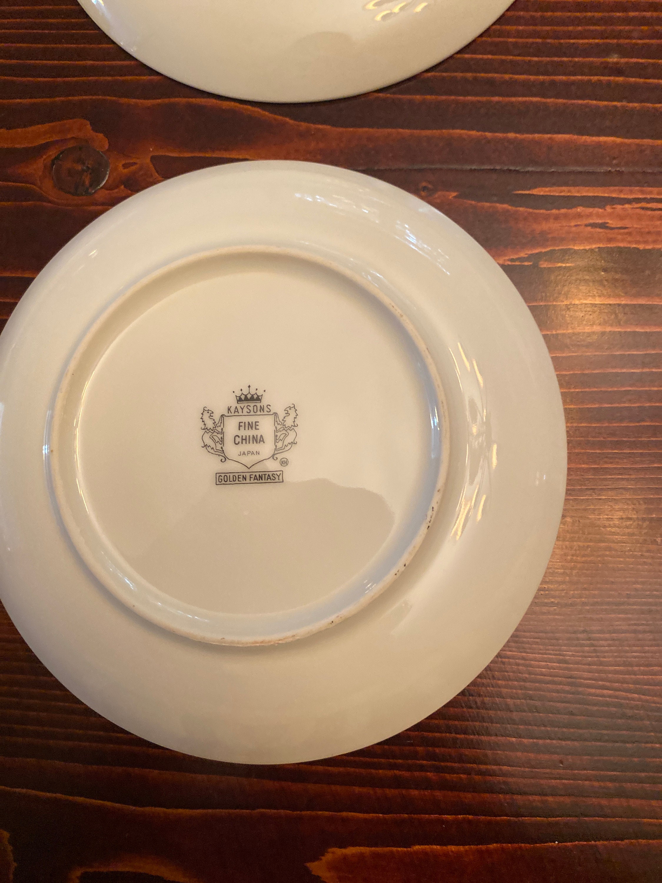 Kayson Golden Fantasy Fine China Set of 4 Dessert Plates - Etsy