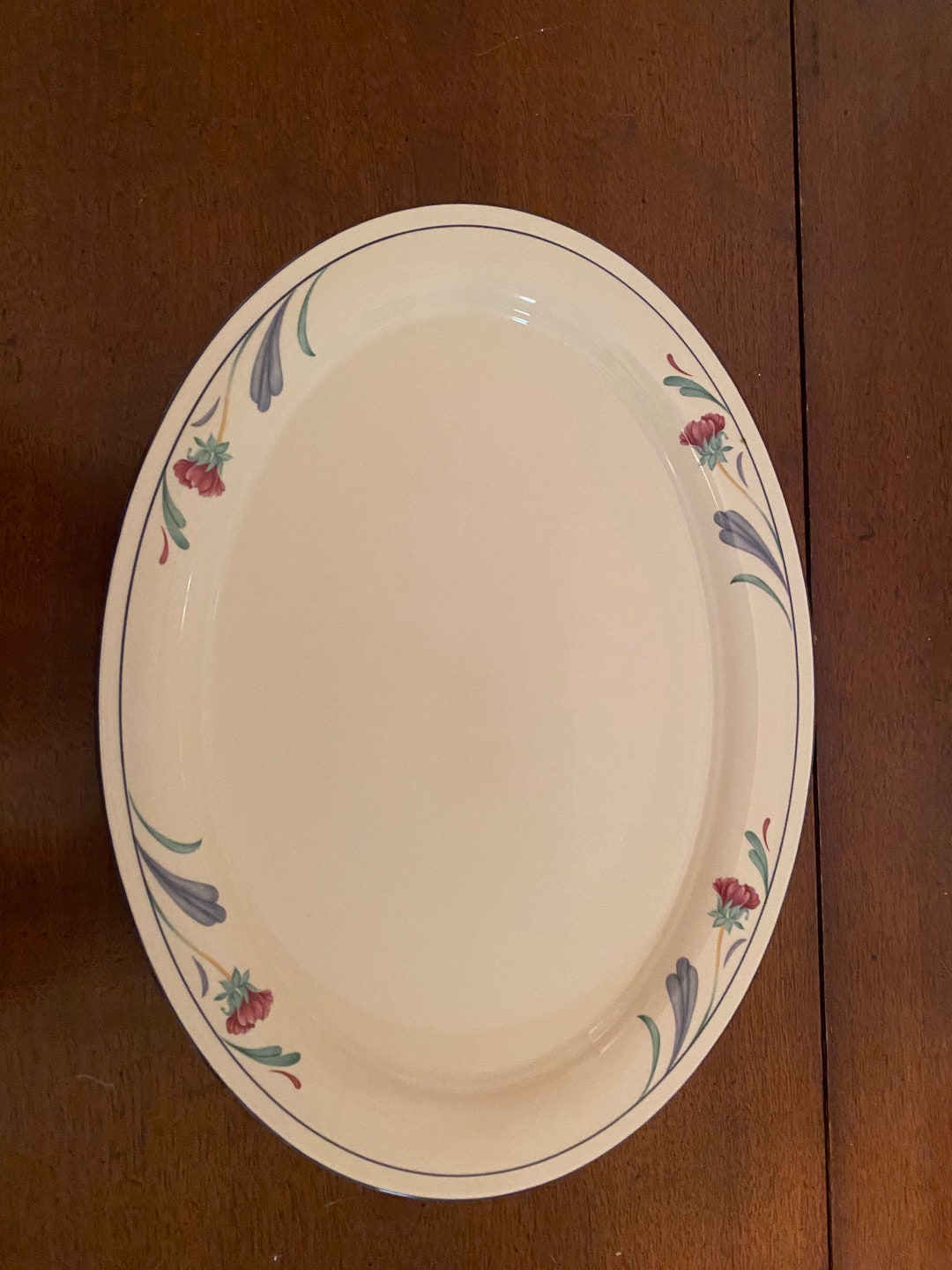 Poppies on Blue Lenox Oval Serving Platter - Etsy