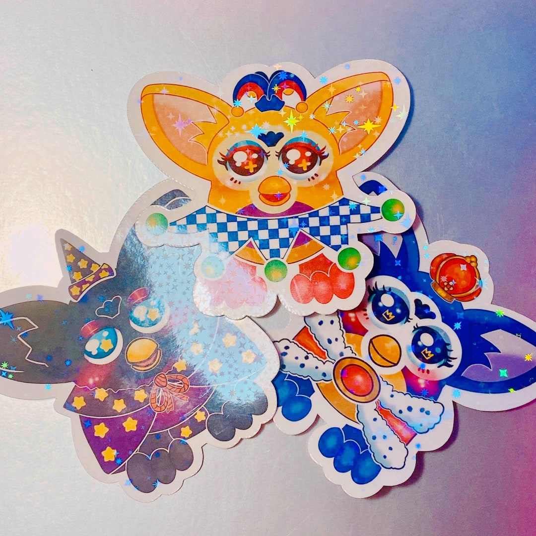Furby Holographic 3 Inch Stickers (3 Styles) - Etsy