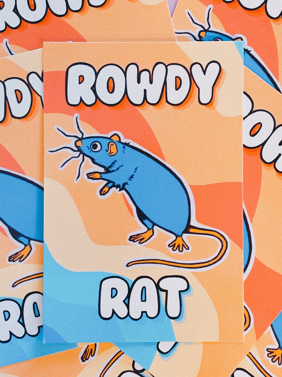Rowdy Rat Postcard 4 X 6 Print - Etsy