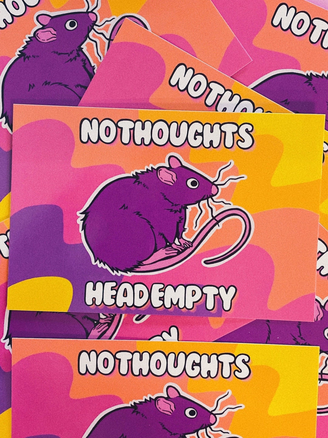 No Thoughts Head Empty Rat 4 X 6 Postcard Print - Etsy