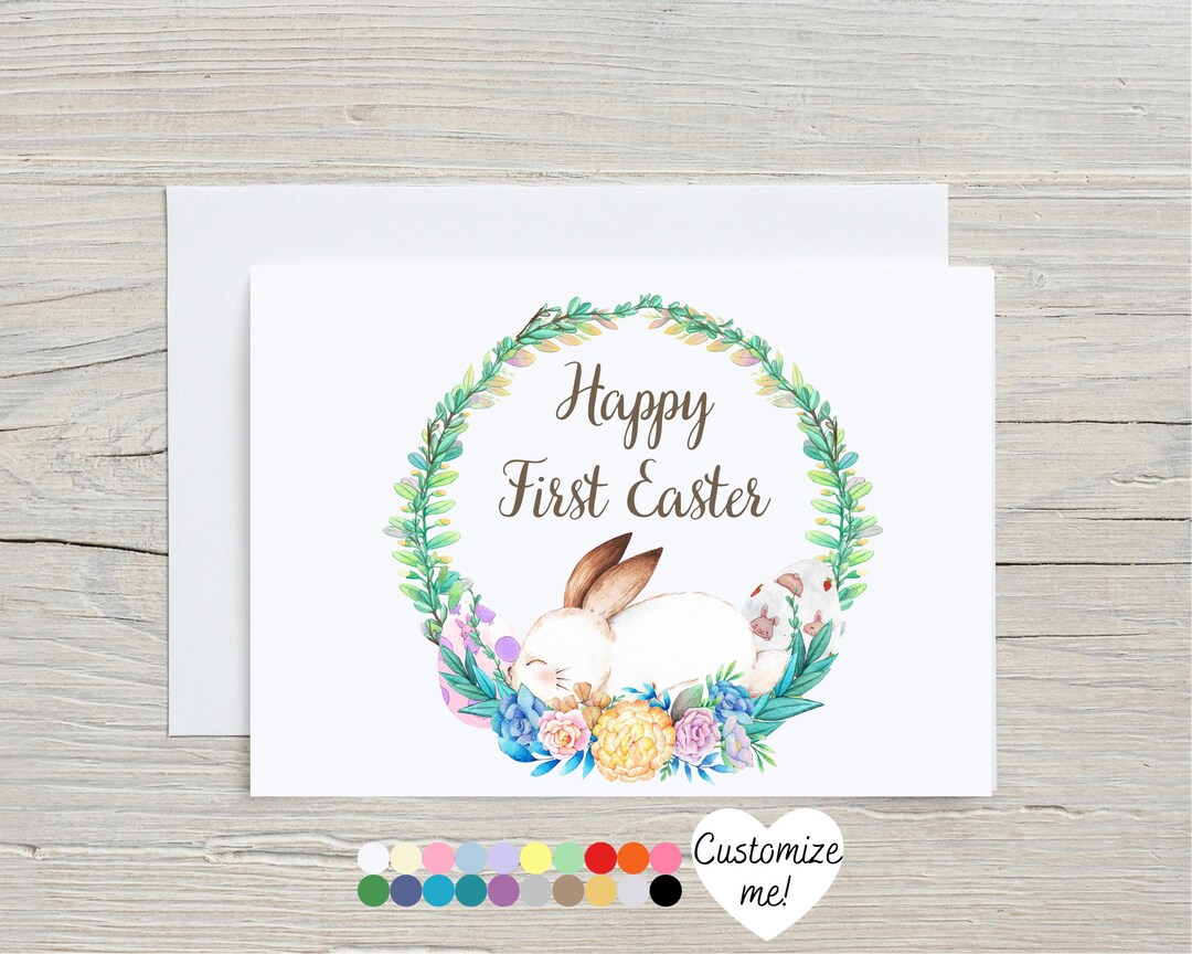 First Easter Card | Baby Happy Easter Card | Newborn Easter Card ...