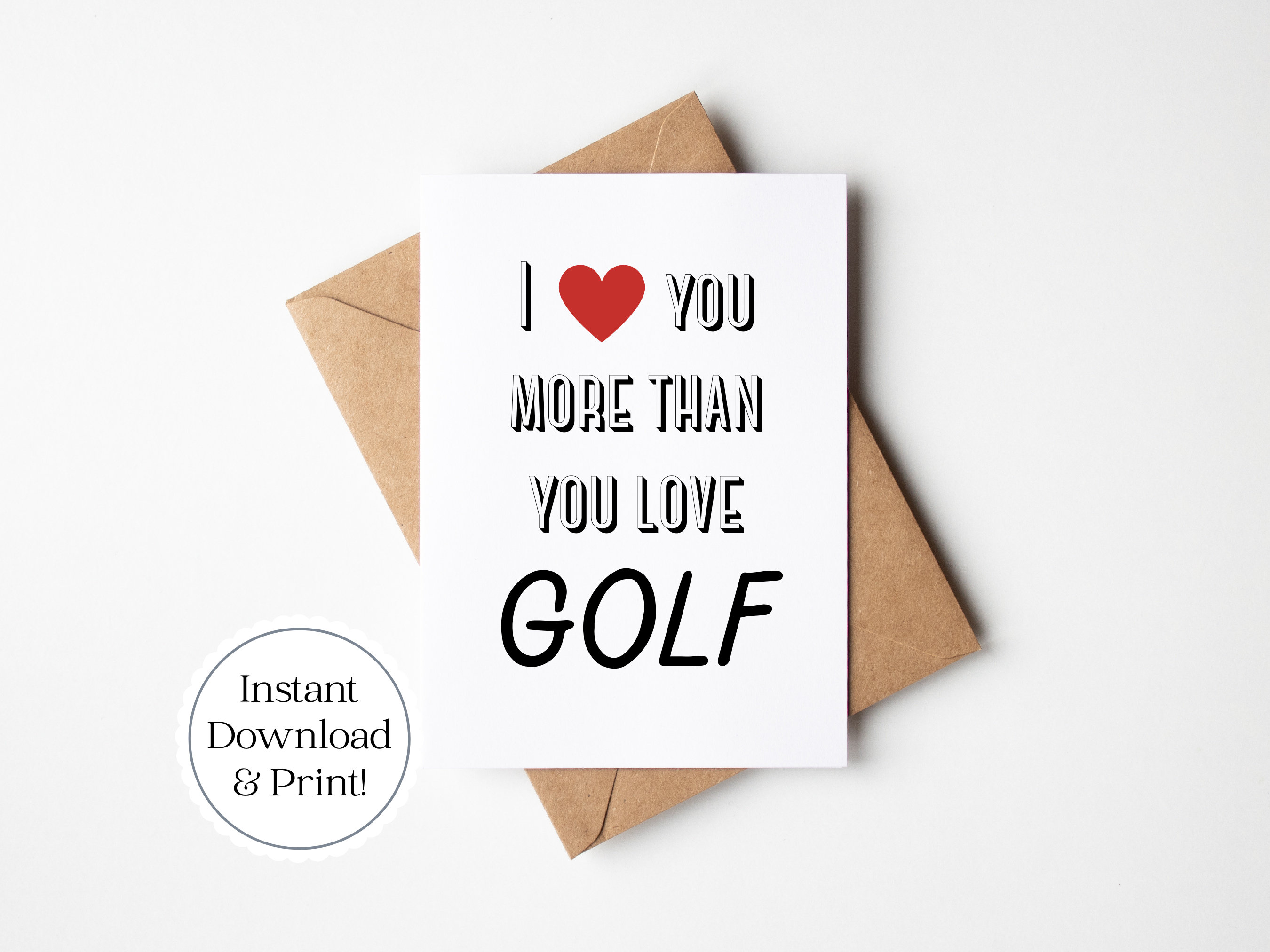 Printable Golf Card | Anniversary or Birthday Card | Funny Card | I ...