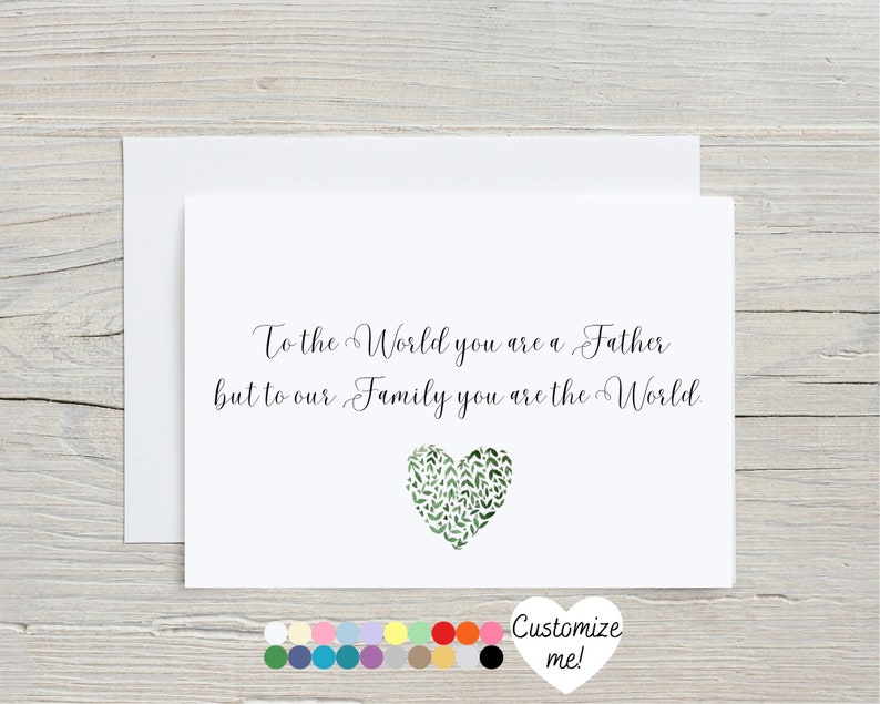Father's Day Card From Family to the World You Are A Father but to Our ...