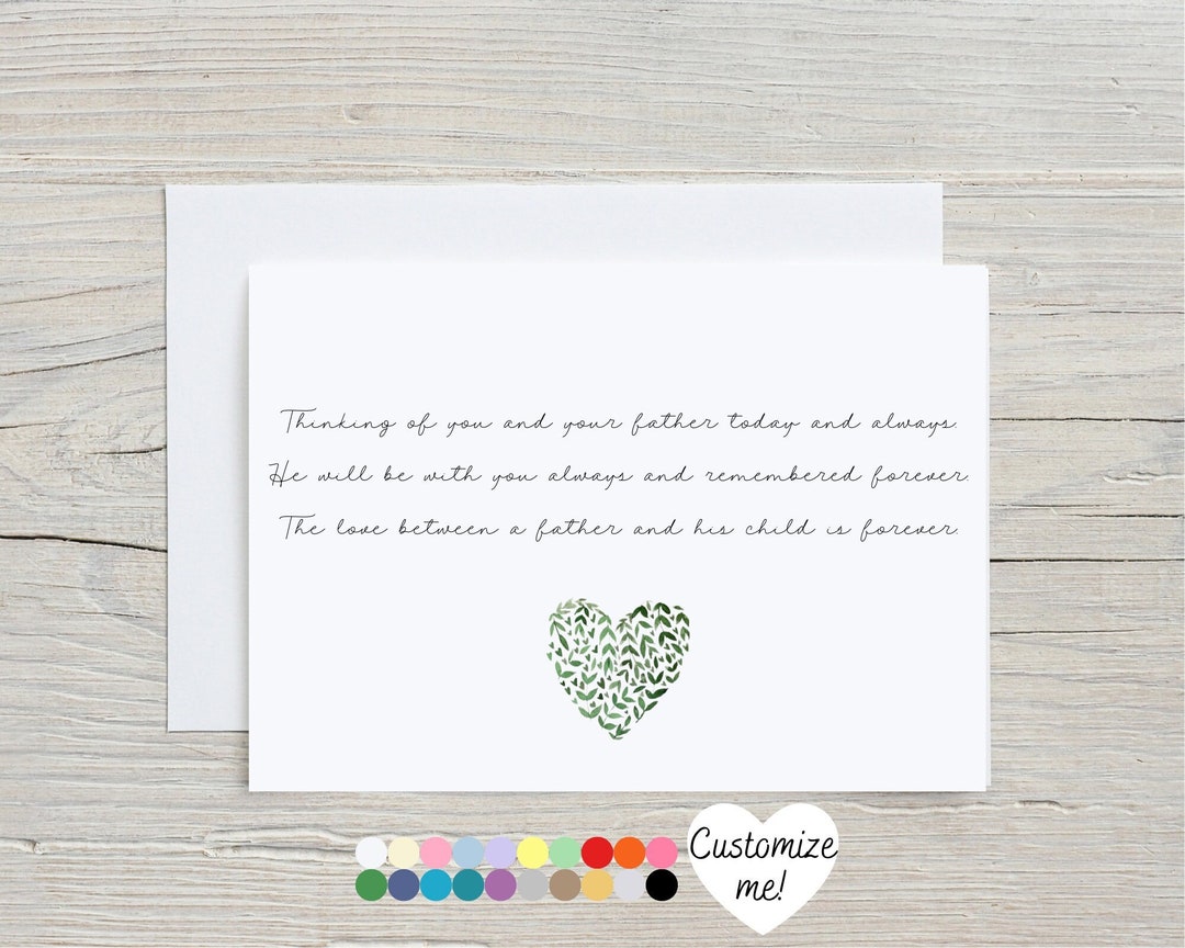 Loss of Dad Card for Father's Day Thinking of You and Your Dad ...