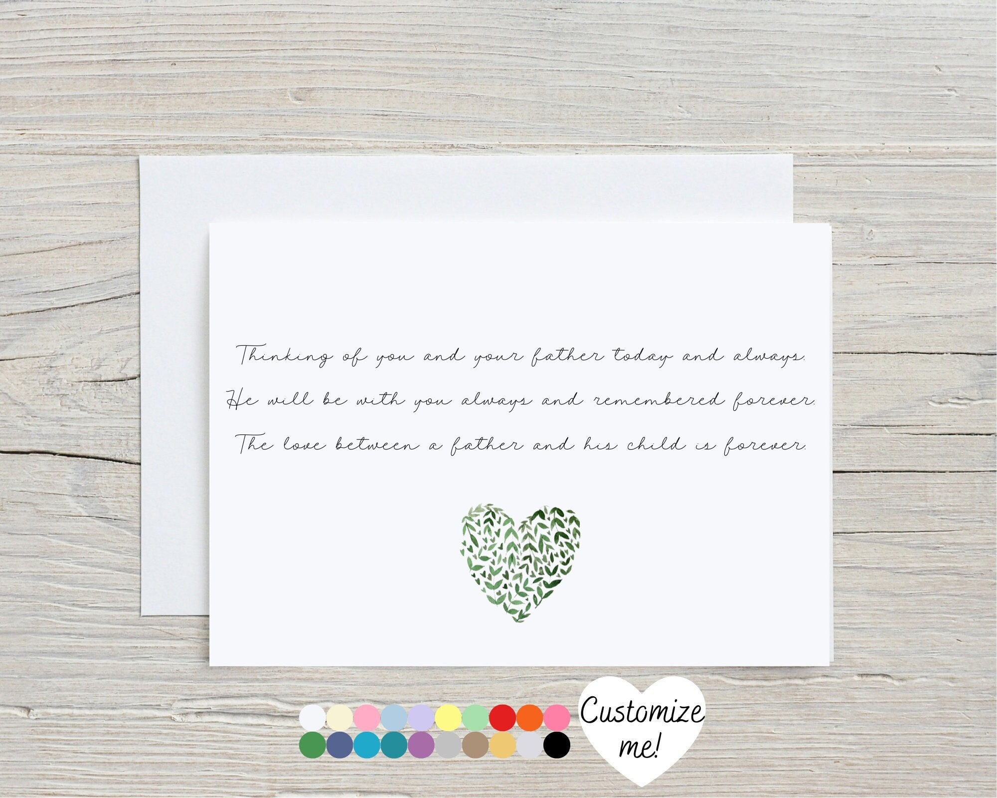 Loss of Dad Card for Father's Day Bereavement Card - Etsy
