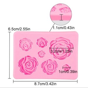 Rose Silicone Mold, Rose Silicone Chocolate Mold. Rose Baking Mold ...