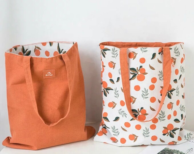 Cute Summer Tote Summer Bag Orange Tote Orange Bag Fruity Tote Fruity ...